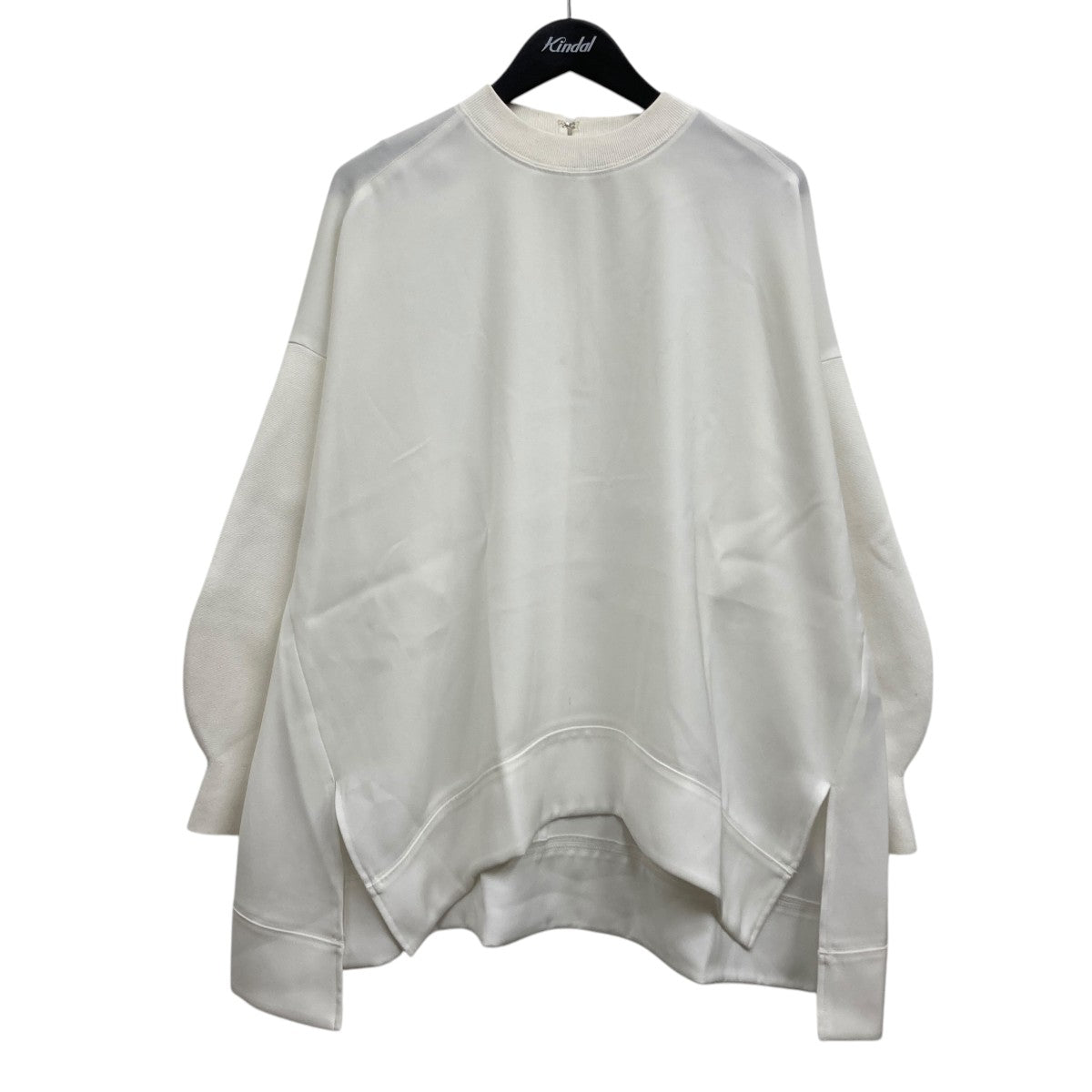 ENFOLD(エンフォルド) 22AW CURVE-HEM KNIT SLEEVE PULLOVER ニットスリーブプルオーバー 300FA270-2700 ホワイト サイズ 38｜【公式 ...
