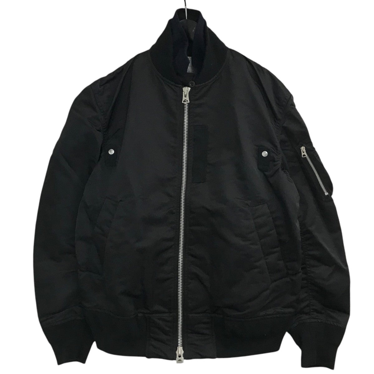 sacai(サカイ) 22AW「Nylon Twill Mix Blouson」ドッキングナイロンツイルブルゾン22 02824M 22 02824M グレー×ネイビー サイズ 2｜【公式 ...
