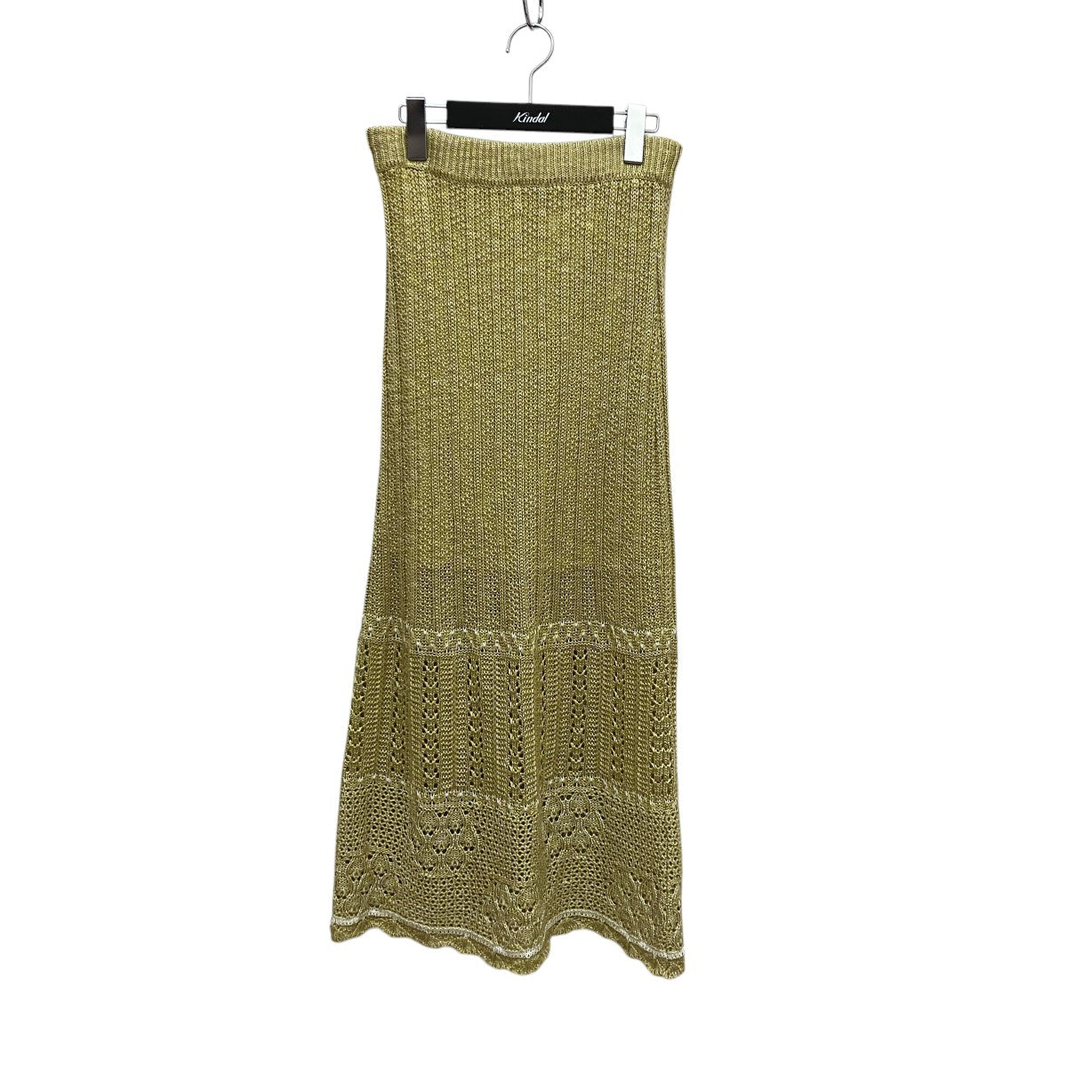 mame kurogouchi(マメクロゴウチ) ペチコート付ニットスカートMM21SS-KN052 MM21SS-KN052 イエロー サイズ 2｜【公式】カインドオルオンライン ブランド ...