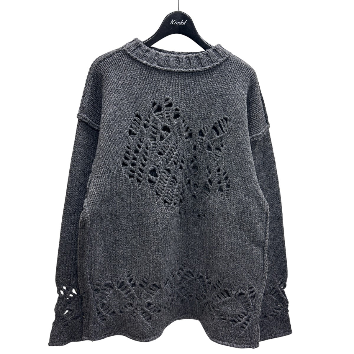 Tamme(タム) 23AW EAGLE PATTERN DAMAGE KNIT イーグルパターンニット 23A0130 グレー サイズ 1｜【公式】カインドオルオンライン ブランド古着・中古 ...