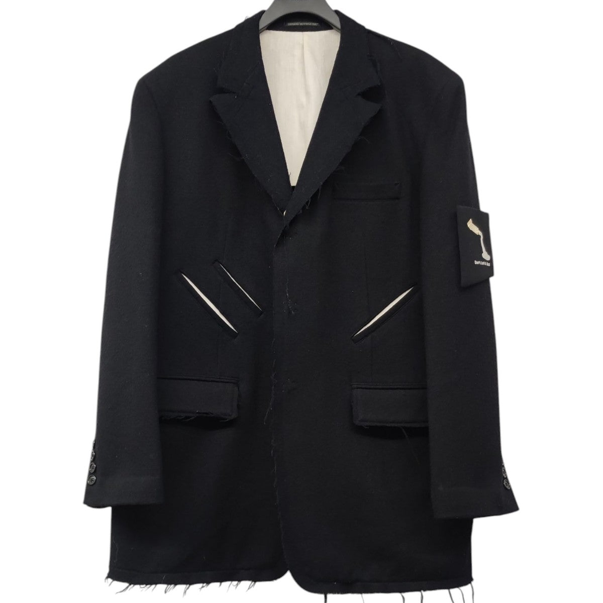 Yohji Yamamoto pour homme(ヨウジヤマモトプールオム) 2009AW Dont Let It Out カットオフデザインジャケット HZ-J62-127 ブラック ...