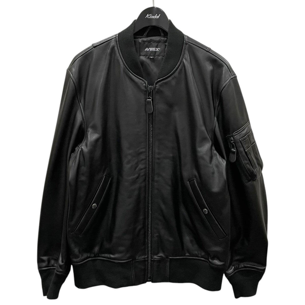 AVIREX(アビレックス) MA-1 レザージャケット MA-1 LEATHER JACKET 783-3250074 783-3250074 ブラック サイズ L｜【公式】カインドオル ...