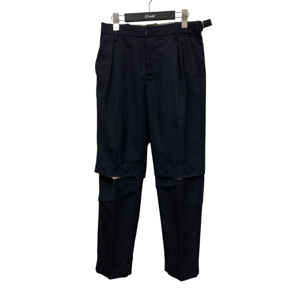 Tamme(タム) KNEE TUCK CHALK STRIPE SLACKS2WAYストライプスラックス22A0054 22A0054 ネイビー サイズ 0｜【公式】カインドオルオンライン ...