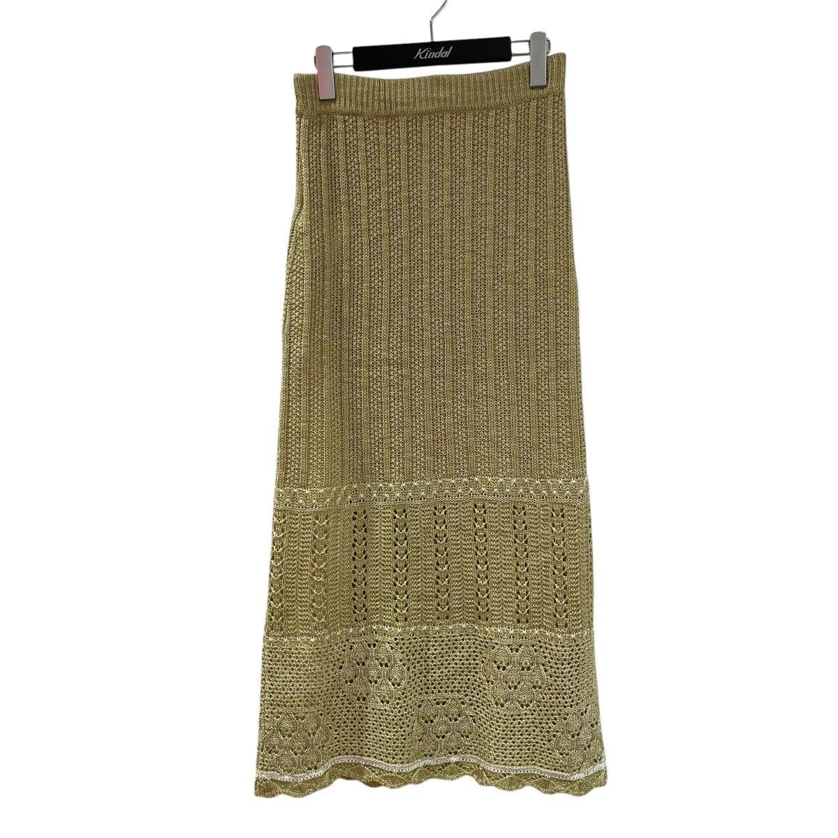 mame kurogouchi(マメクロゴウチ) Floral Watermark Knitted SkirtニットスカートMM21SS-KN052 MM21SS-KN052 イエロー サイズ ...