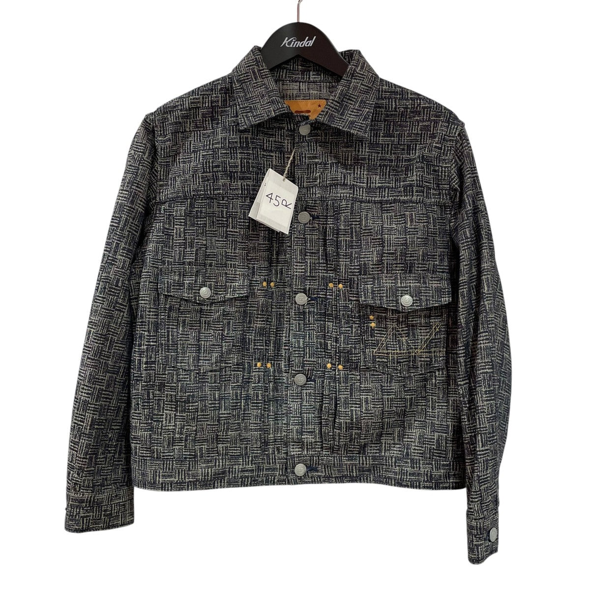 45R(フォーティファイブアール) 算崩しジャカードデニムの908Gジャンジャカードデニムジャケット80110194-74-01 80110194-74-01 ネイビー サイズ 1｜【公式 ...