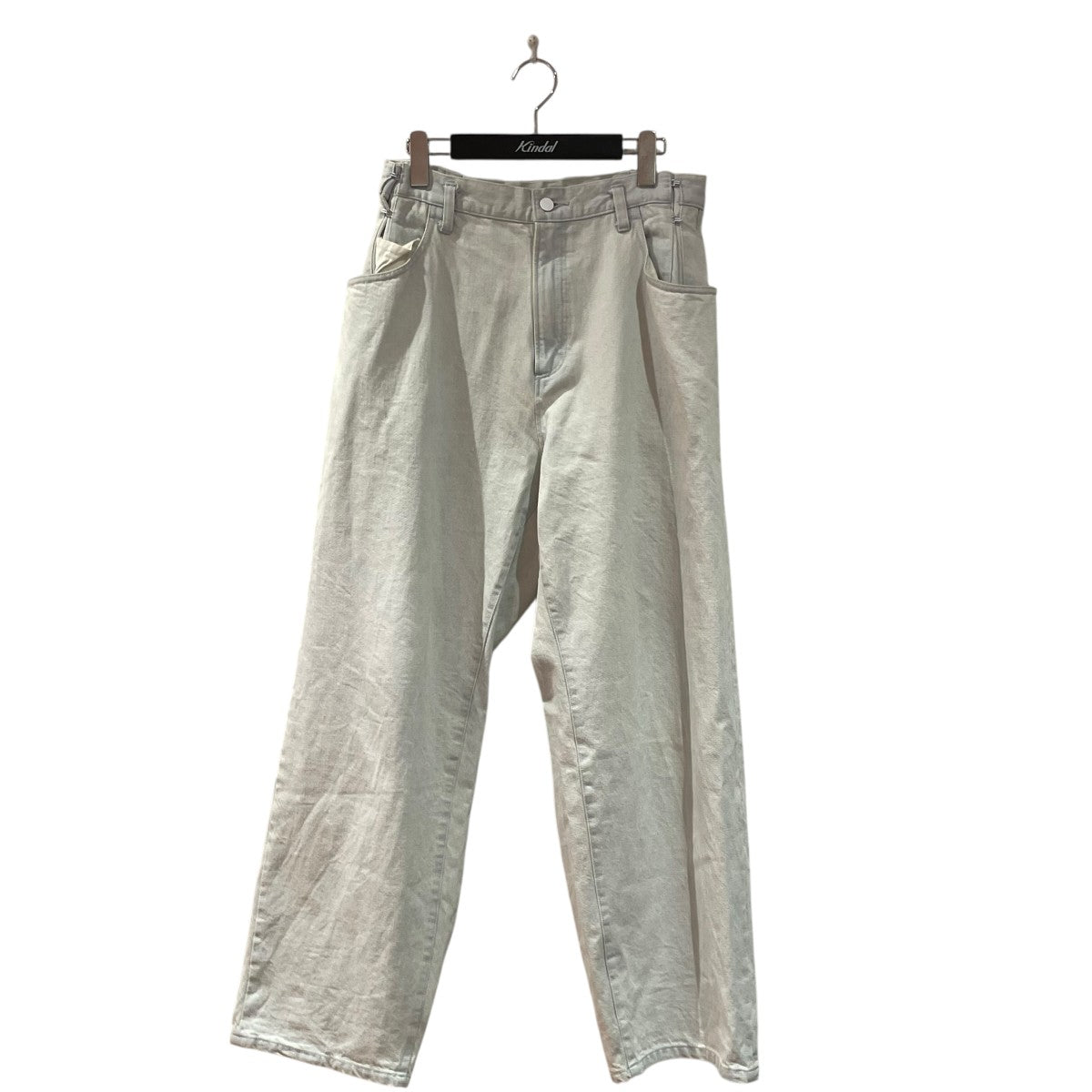 stein(シュタイン) ex wide hooked denim jeansデニムパンツ ホワイト