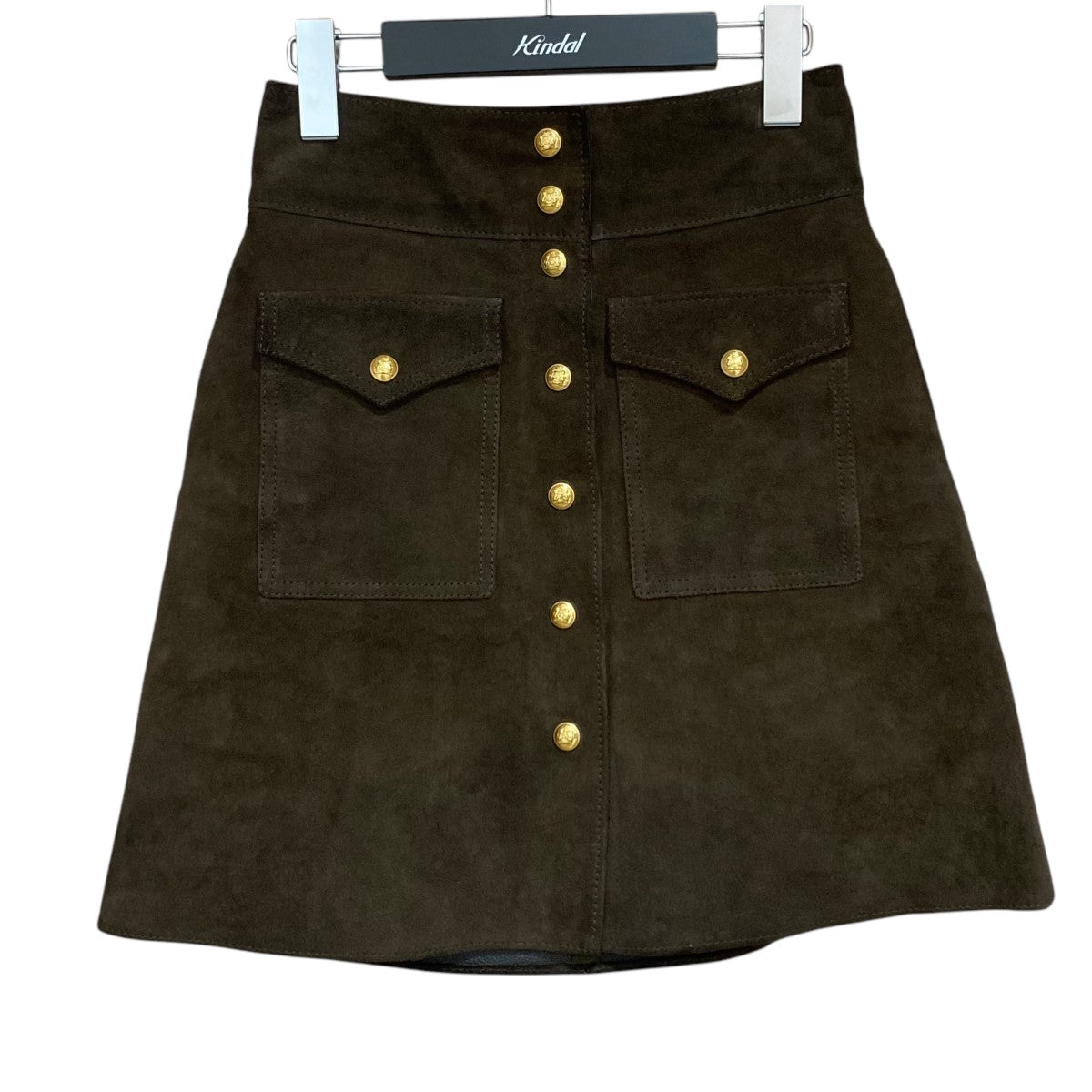 CELINE(セリーヌ) ゴートスキンスカート2H225657E 2H225657E ブラウン