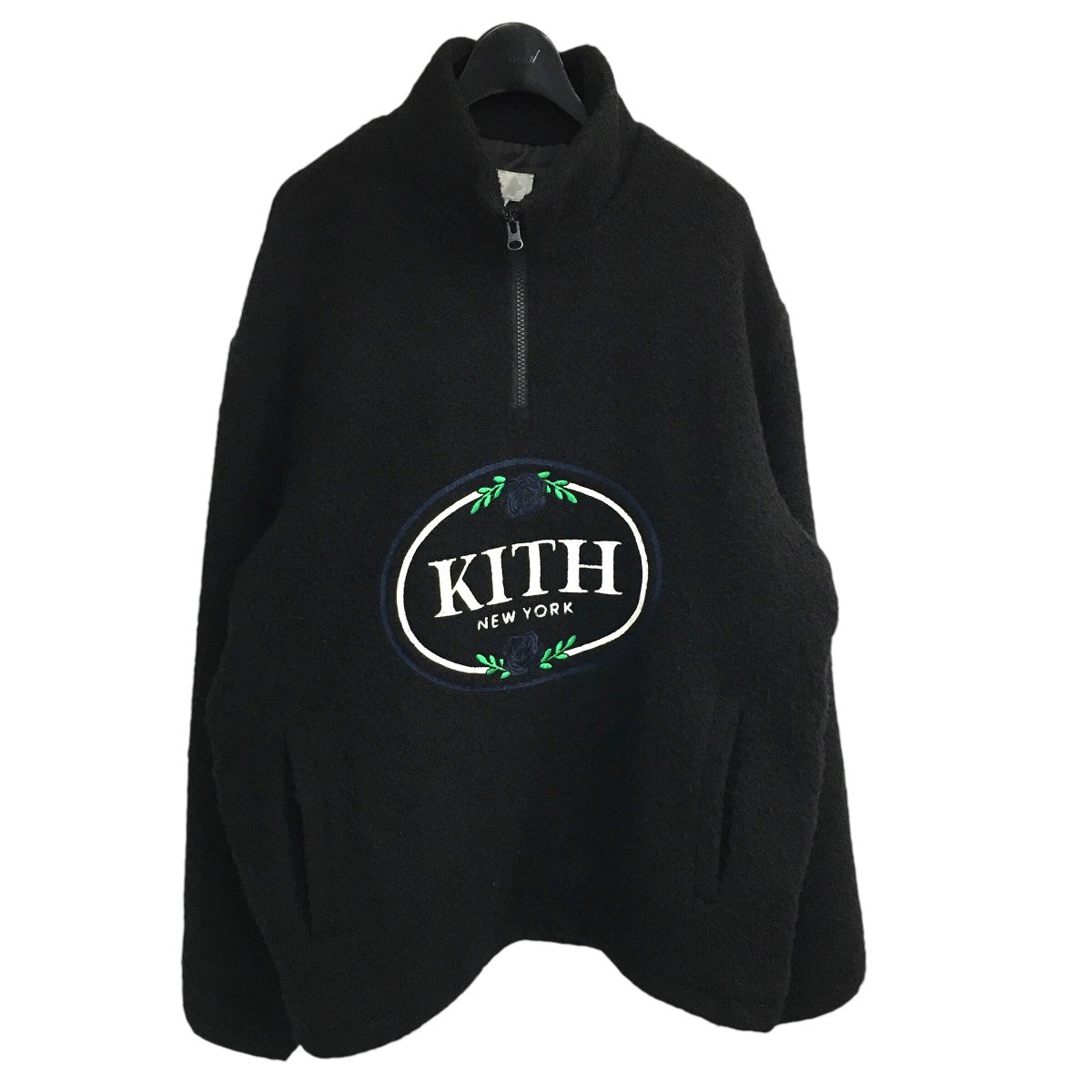 KITH(キス) 24AW「Tweed Eric Quarter Zip Pullover」ツイードクオータージップジャケット ブラック ...