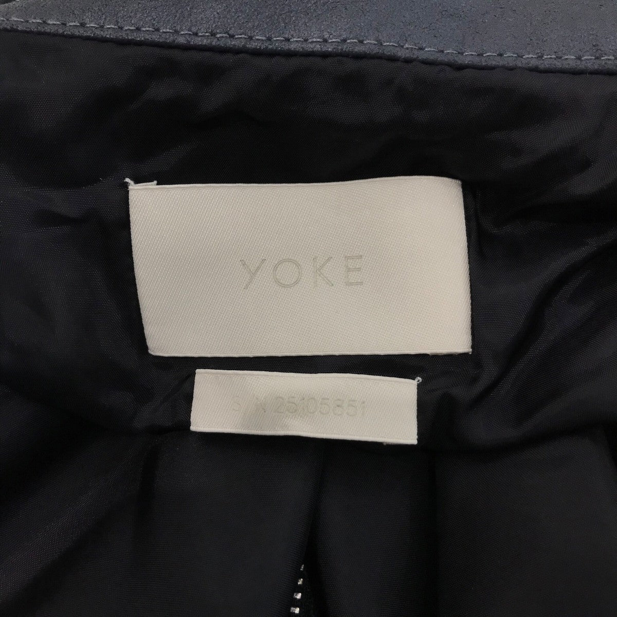 YOKE(ヨーク) 25SS「LEATHER TRAINING JACKET」レザートレーニングジャケットYK25SS0905B YK25SS0905B チャコールネイビー サイズ 2｜【公式 ...