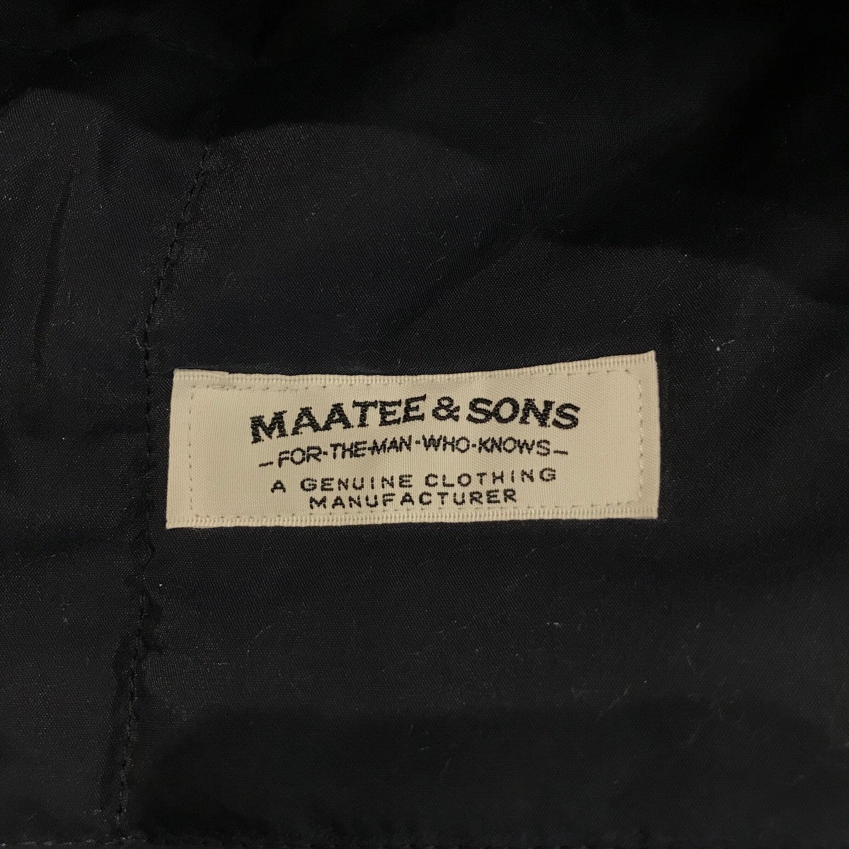 MAATEE＆SONS(マーティーアンドサンズ) 23AW「SILK QUILT HOODED COAT
