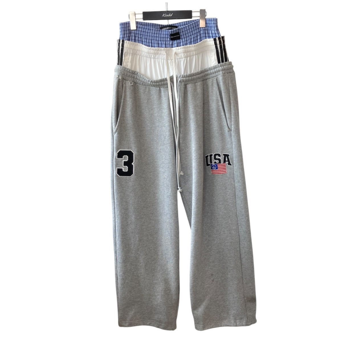 PROJECT GR(プロジェクト ジーアール) Layered Sweat Pantsレイヤードパンツ ライトグレー サイズ 1｜【公式 ...