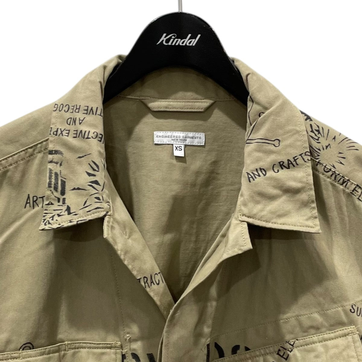 Engineered Garments(エンジニアードガーメンツ) 24SS ミリタリージャケット BDU Jacket - Graffiti Print Flat twill BDU ...