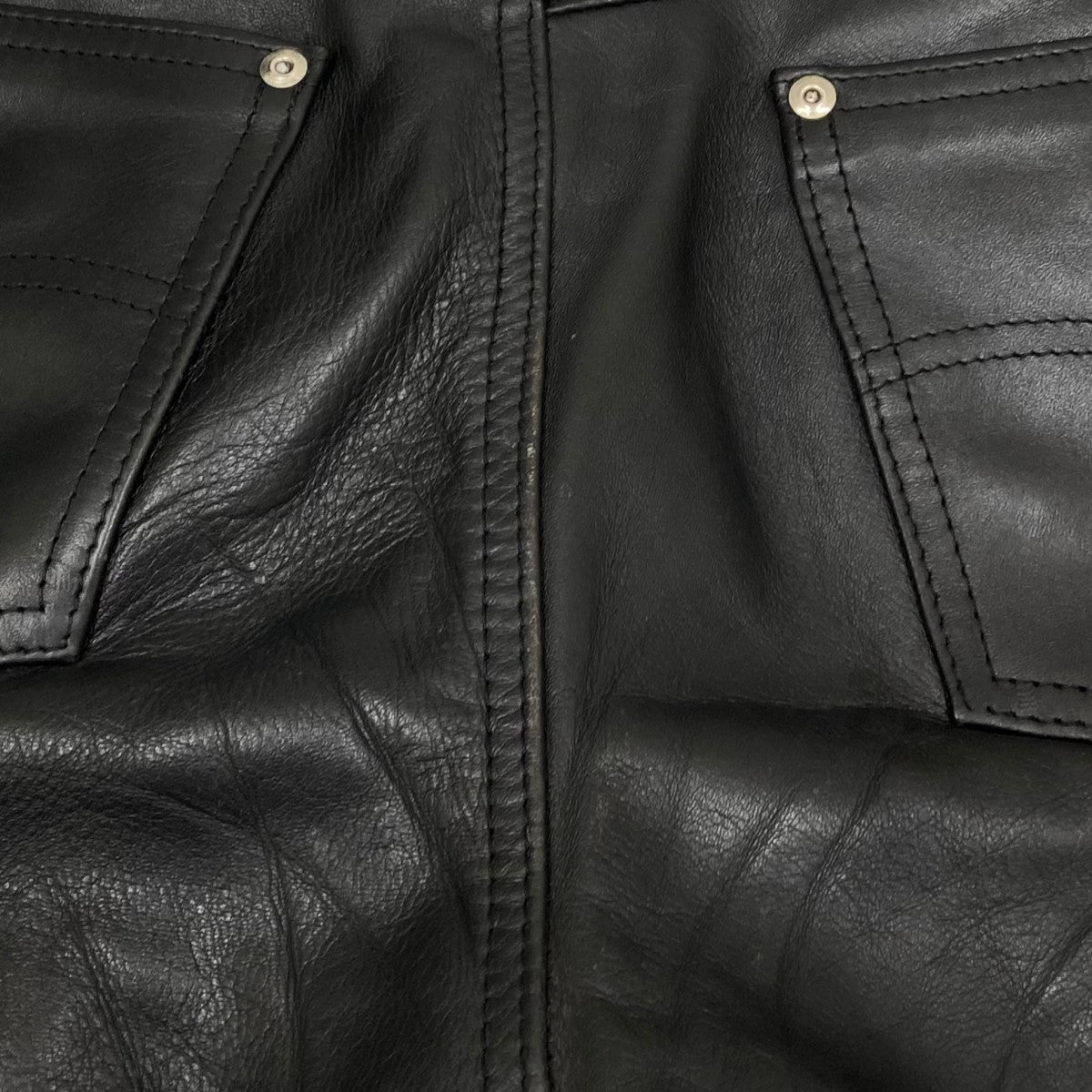 Schott ショット パンツ ブラック 黒 サイズ:28 | カウレザー 5