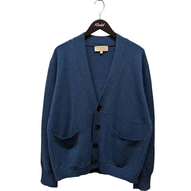 STUDIO NICHOLSON(スタジオニコルソン) AIRE ENGLISH LAMBSWOOL 7GG CARDIGANカーディガンSNM-773 SNM-773 ネイビー サイズ S ...