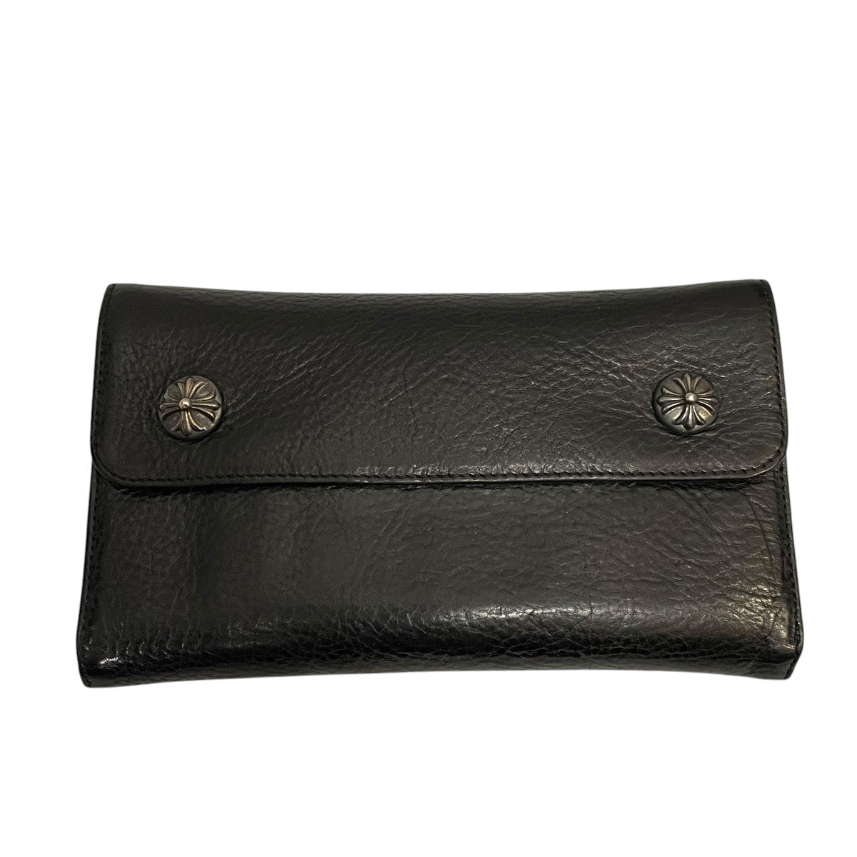 CHROME HEARTS(クロムハーツ) WAVE CROSS BTN ウォレット ブラック｜【公式】カインドオルオンライン ブランド古着 ...