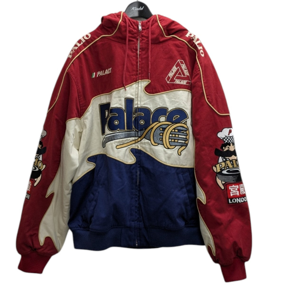 PALACE(パレス) PASTA JACKETフーデットジップジャケット レッド×ホワイト×ブルー サイズ S｜【公式】カインドオル ...