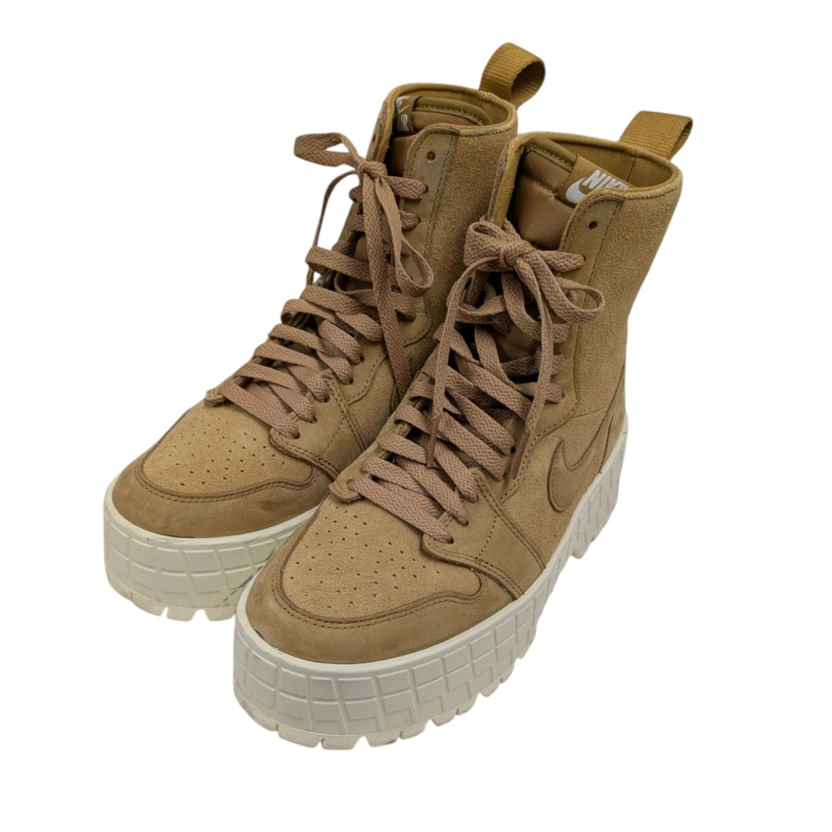 NIKE(ナイキ) Air Jordan 1 Brooklyn Wheat Muslin ハイカットスニーカー FJ5737-700 ベージュ ...