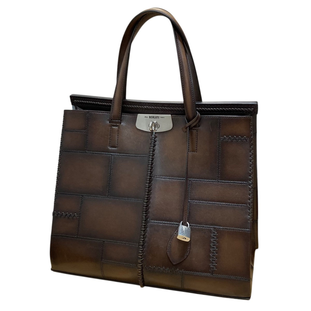 Berluti(ベルルッティ) ルティ38 パッチワーク ベネチア ハンドバッグ トートバッグLUTI 38 LUTI 38 MB0215 ...