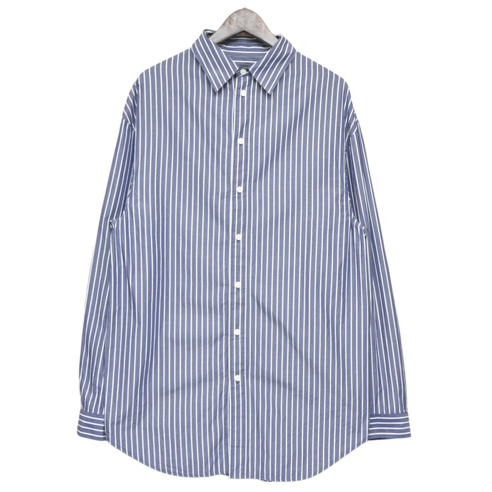 BALENCIAGA(バレンシアガ) 2019SS コットンストライプオーバーサイズシャツ 584011 584011 ネイビー サイズ 37 ...