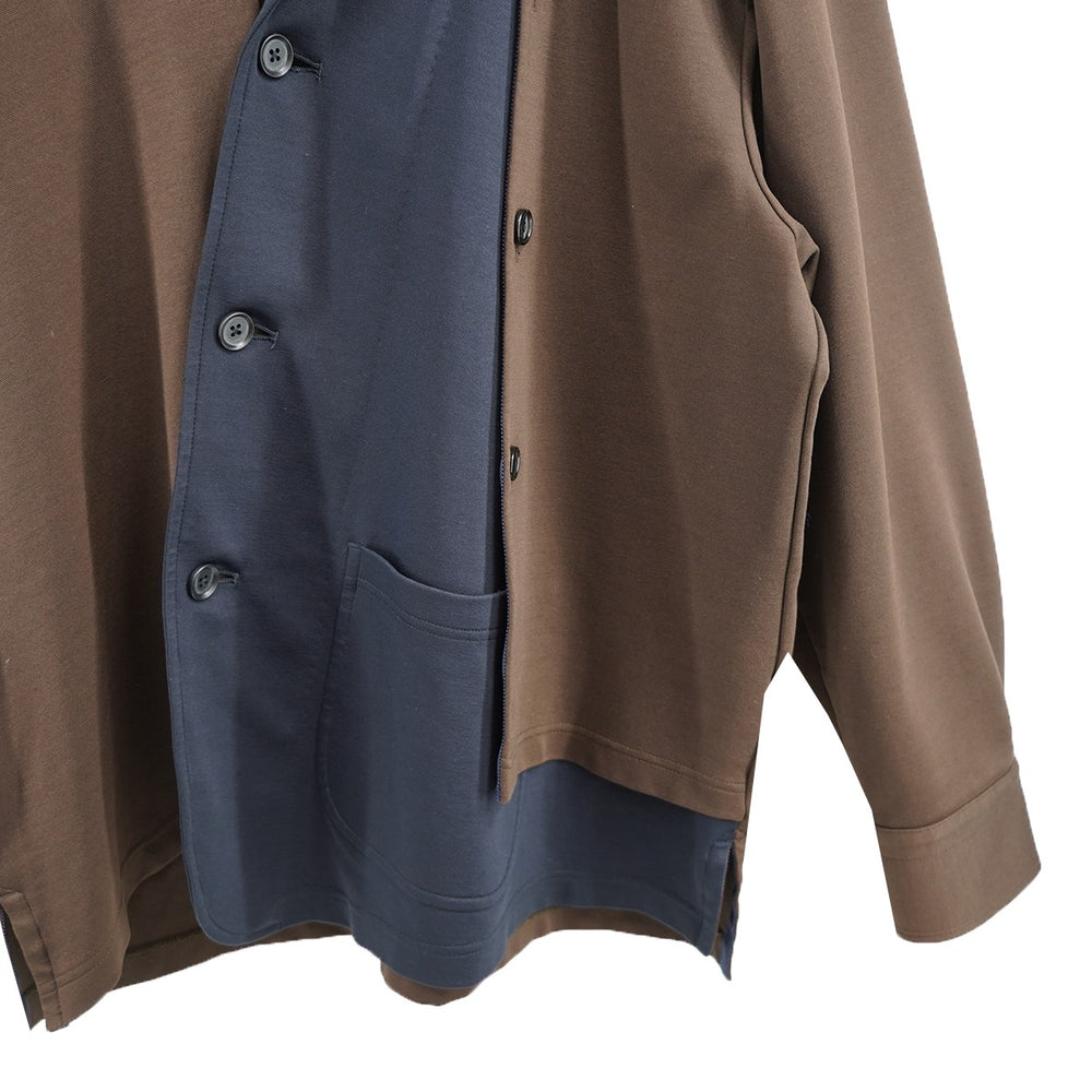 KOLOR(カラー) 23SS Cotton*Nylon*Poly JKTアシンメトリー デザイン ハイゲージポンチジャケット 定価 ...