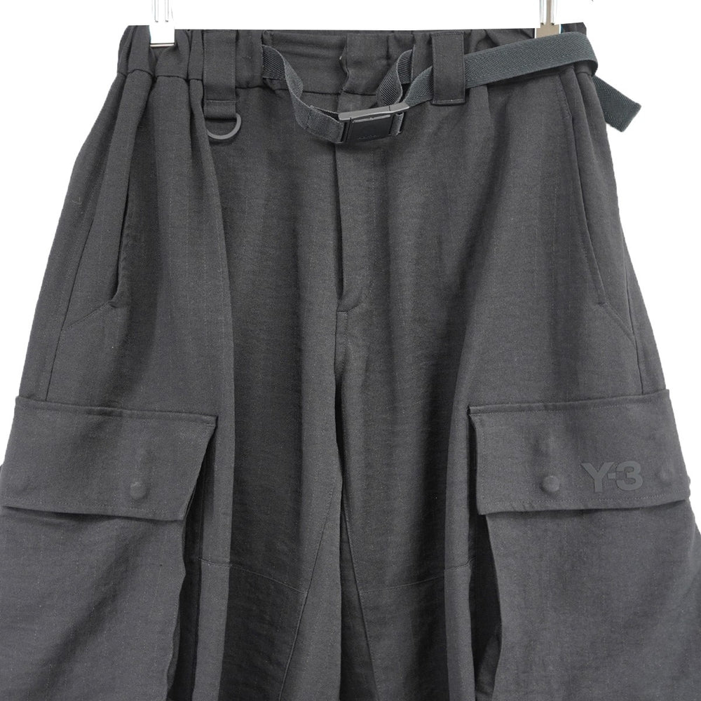 Y-3 (adidas × YOHJI YAMAMOTO) 22SS M CH1 CARGO PANTSロゴ カーゴ パラシュート イージー ベルト ベルテッド パンツ 定価60500円 ...