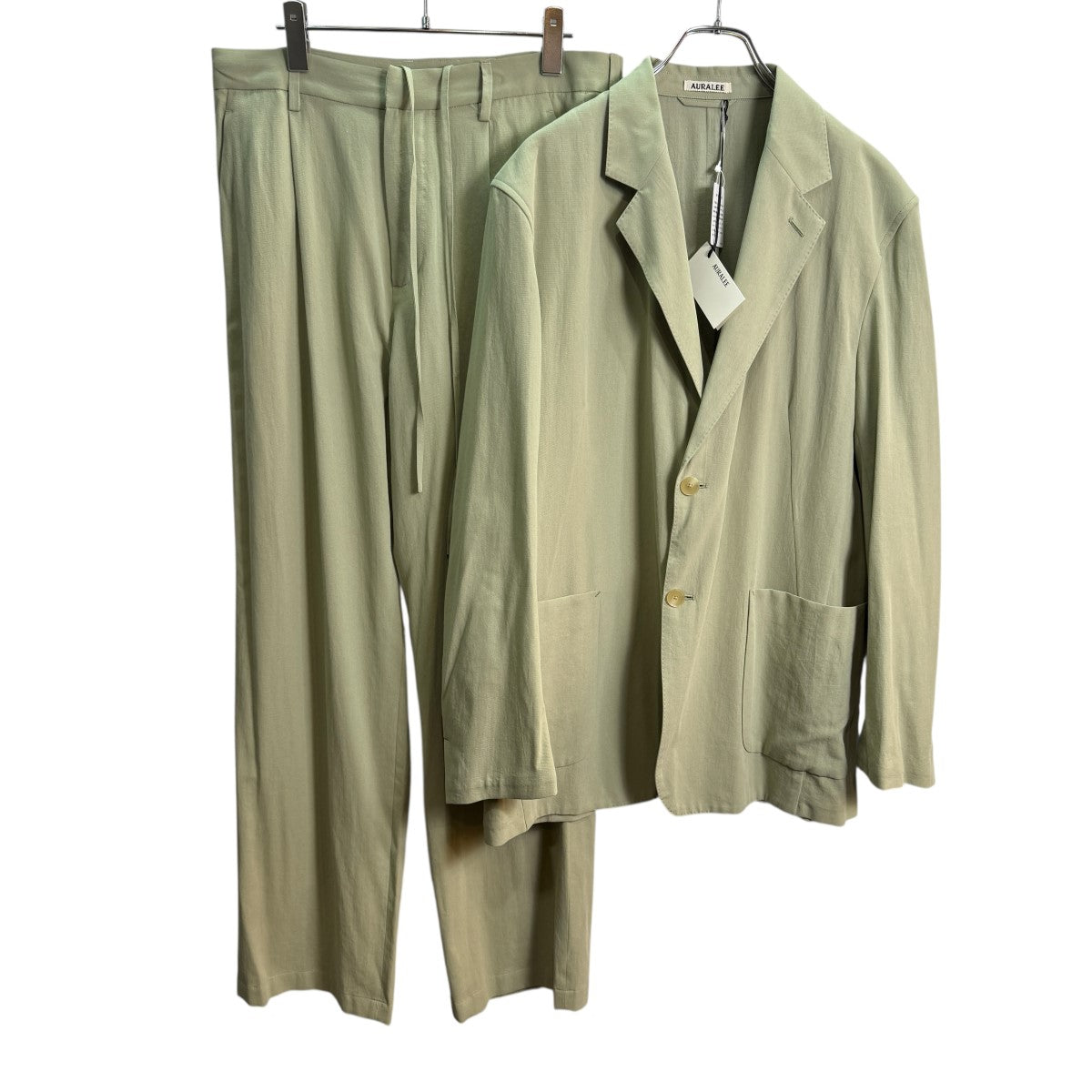 AURALEE(オーラリー) 24SS/HARD TWIST COTTON SILK VIYELLA SUIT無地／セットアップスーツ ...