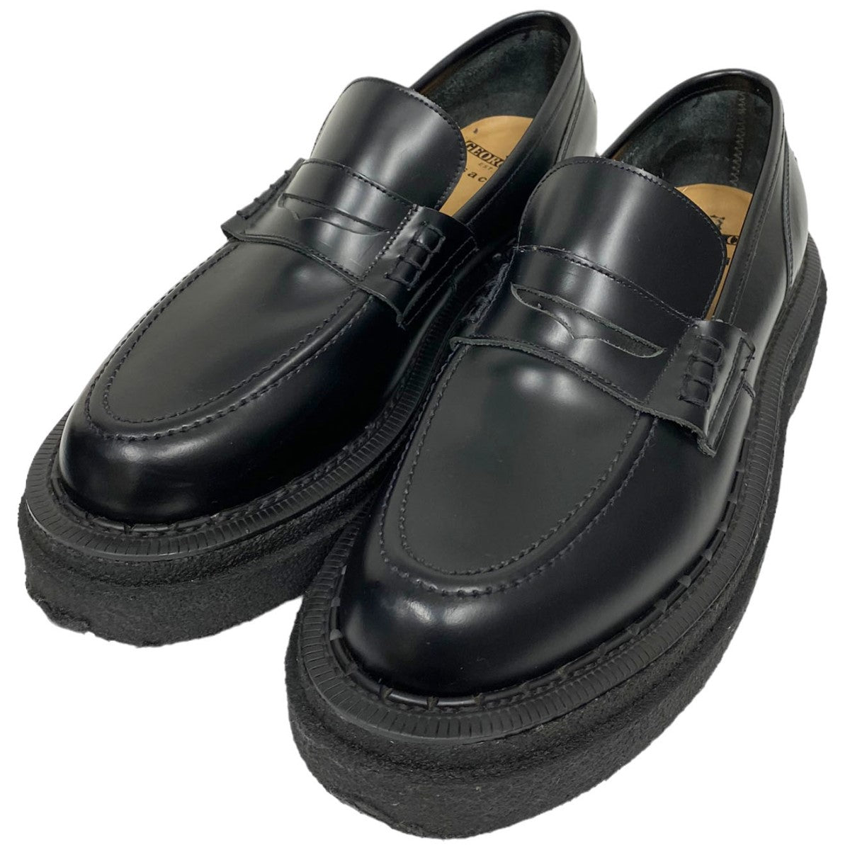 sacai×GEORGE COX 21AWDouble Sole Coin Loaferダブルソールコインローファーレザーシューズ靴 ブラック ...