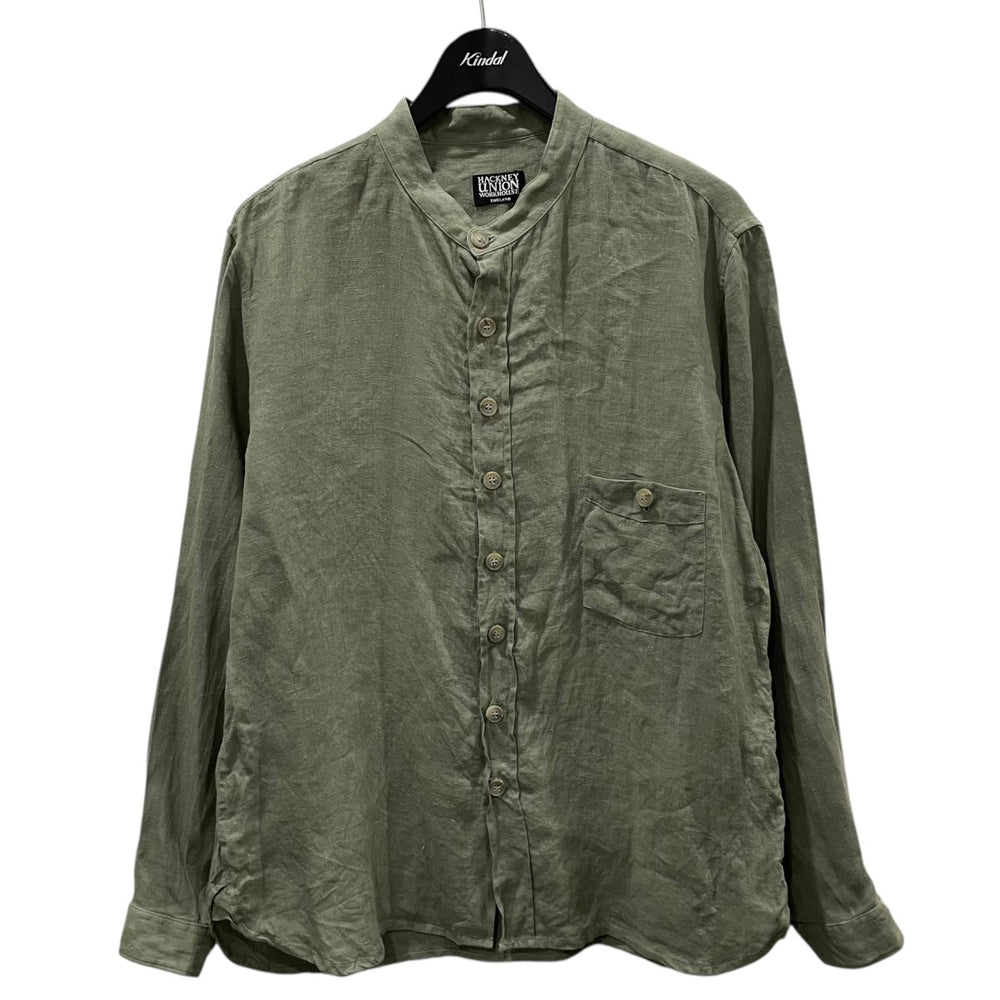 HACKNEY UNION WORKHOUSE(ハックニー ユニオン ワークハウス) バンドカラーシャツ グリーン サイズ 40｜【公式 ...