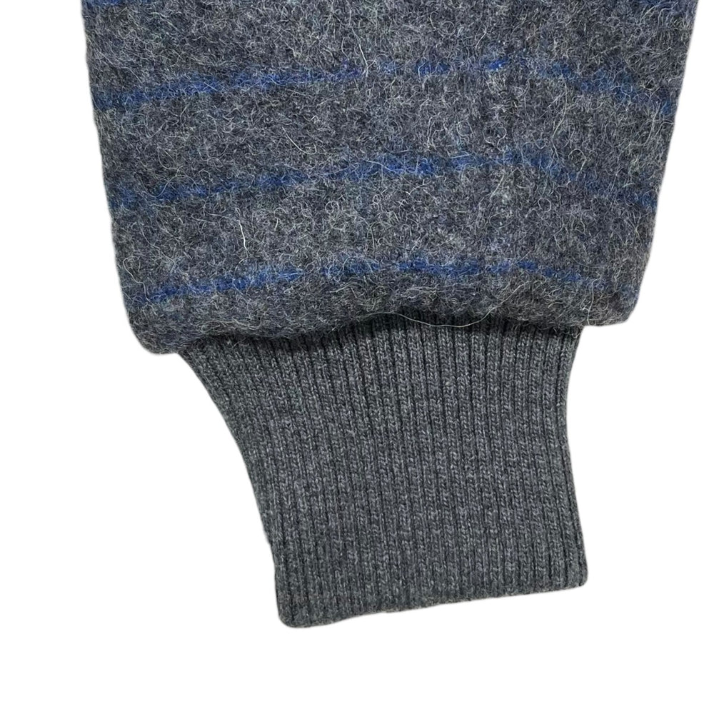 Christopher Raeburn(クリストファー レイバーン) ボーダー柄ジップアップフーデッド中綿ジャケット グレー・ブルー サイズ ...