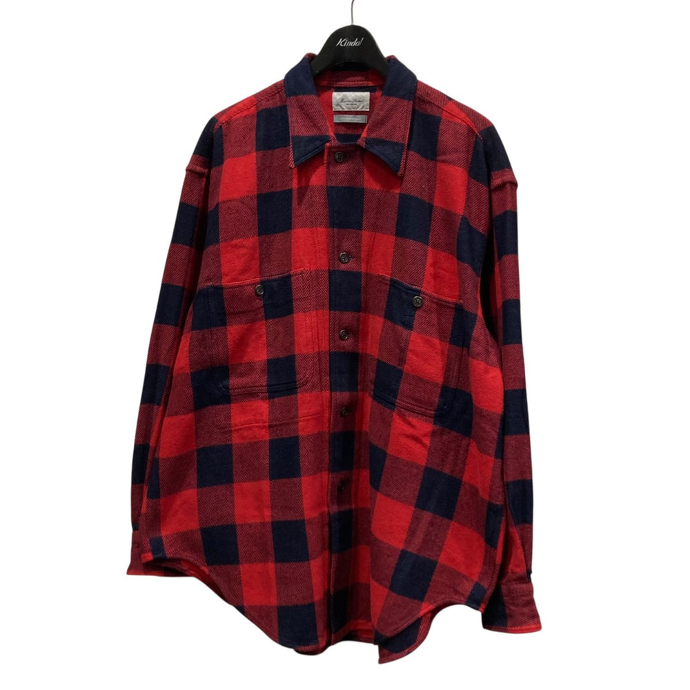 Marvine Pontiak Shirt Makers×WISM Coverall Shirtカバーオールシャツ レッド×インディゴ サイズ ...