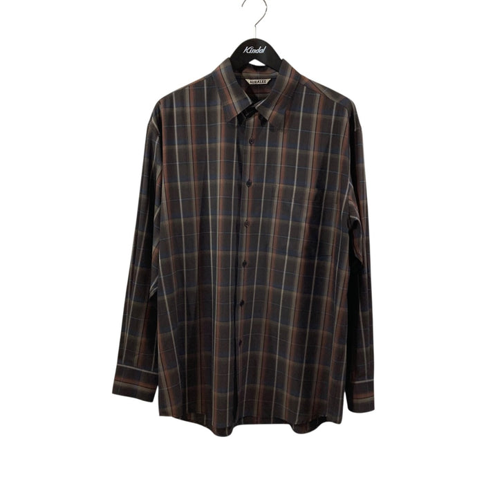 AURALEE(オーラリー) SUPER LIGHT WOOL CHECK SHIRT長袖シャツA24SS01LC A24SS01LC ...