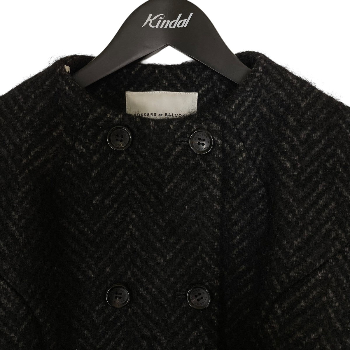 BORDERS AT BALCONY(ボーダーズアットバルコニー) COLLARLESS JACKET COATノーカラーコートBD2121 ...