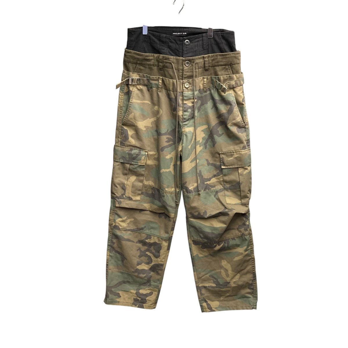 PROJECT G／R(プロジェクト ジーアール) 3 LAYERD CARGO PANTSレイヤードカーゴパンツ グリーン サイズ 2 ...