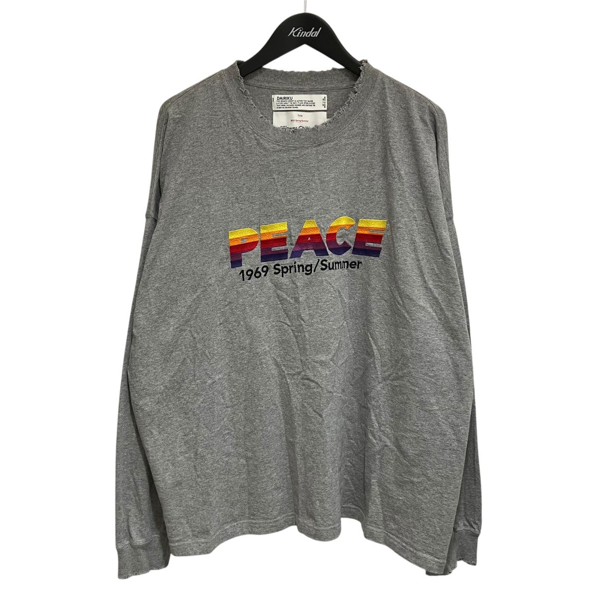 DAIRIKU(ダイリク) 「PEACE Vintage Long Sleeve Tee」ロング DAIRIKU(ダイリク) 「PEACE Vintage Long Sleeve Tee」ロング