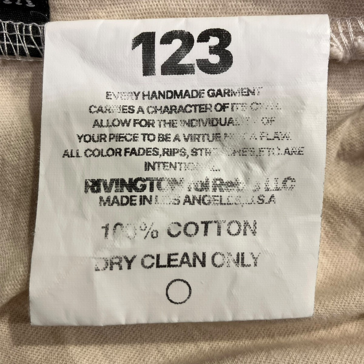 RRR 123(アールアールアールワンツースリー) INRI ENEMY LS TEE VINTAGE長袖Tシャツ ホワイト サイズ XL ...